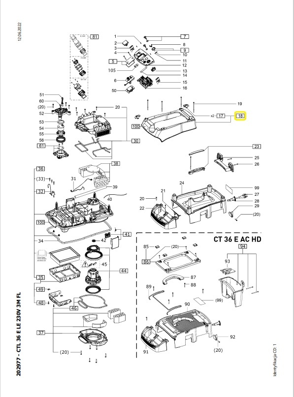 Festool Pokrywa odkurzacza CTL26/36/48 - 204040 - BMB Technologie